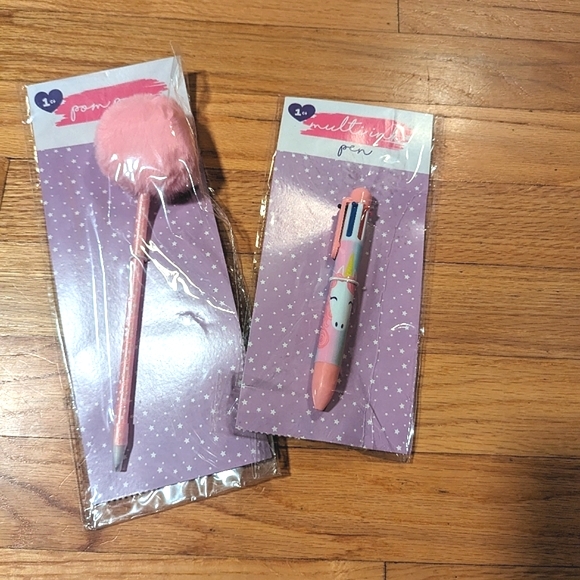 Target | Office | 5 Pink Pen Set Multi Ink Pink Unicorn Pen Pink Pompom ...